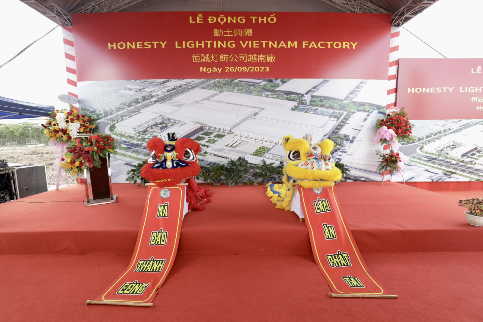 Lễ động thổ công ty Honesty Lighting Vietnam factory