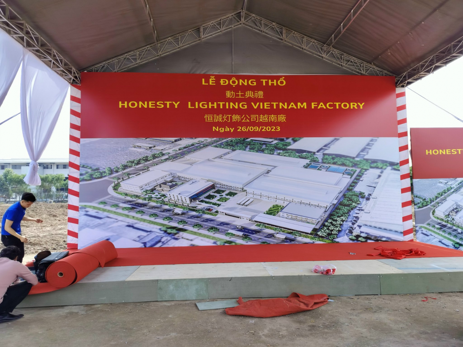Lễ động thổ công ty Honesty Lighting Vietnam factory